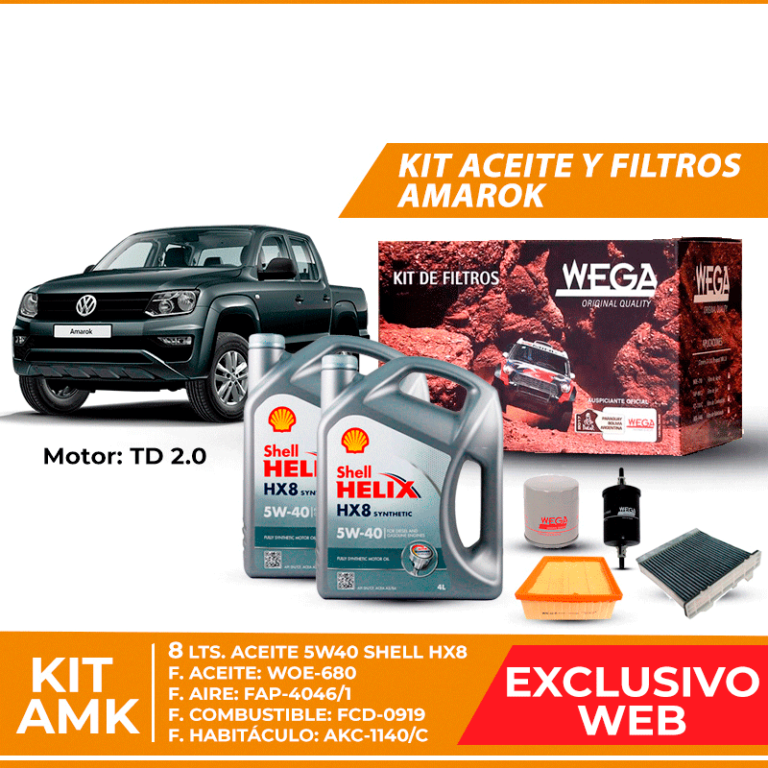Kit Cambio de Aceite y Filtros para Volkswagen Amarok » Lubritodo